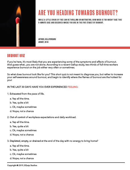 Take the Burnout Quiz - EQ Coaching